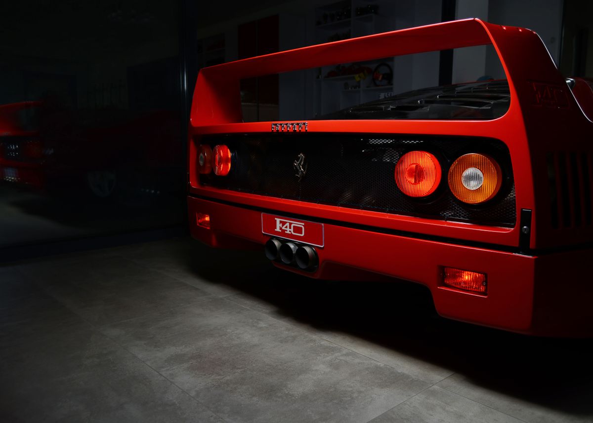 'Ferrari F40 Rear' Poster by Rollz | Displate