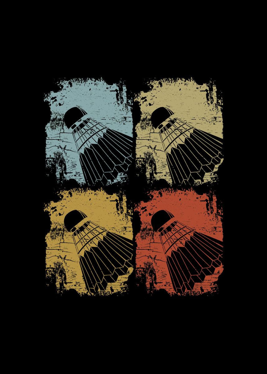 'Badminton Retro Vintage' Poster, picture, metal print, paint by ...