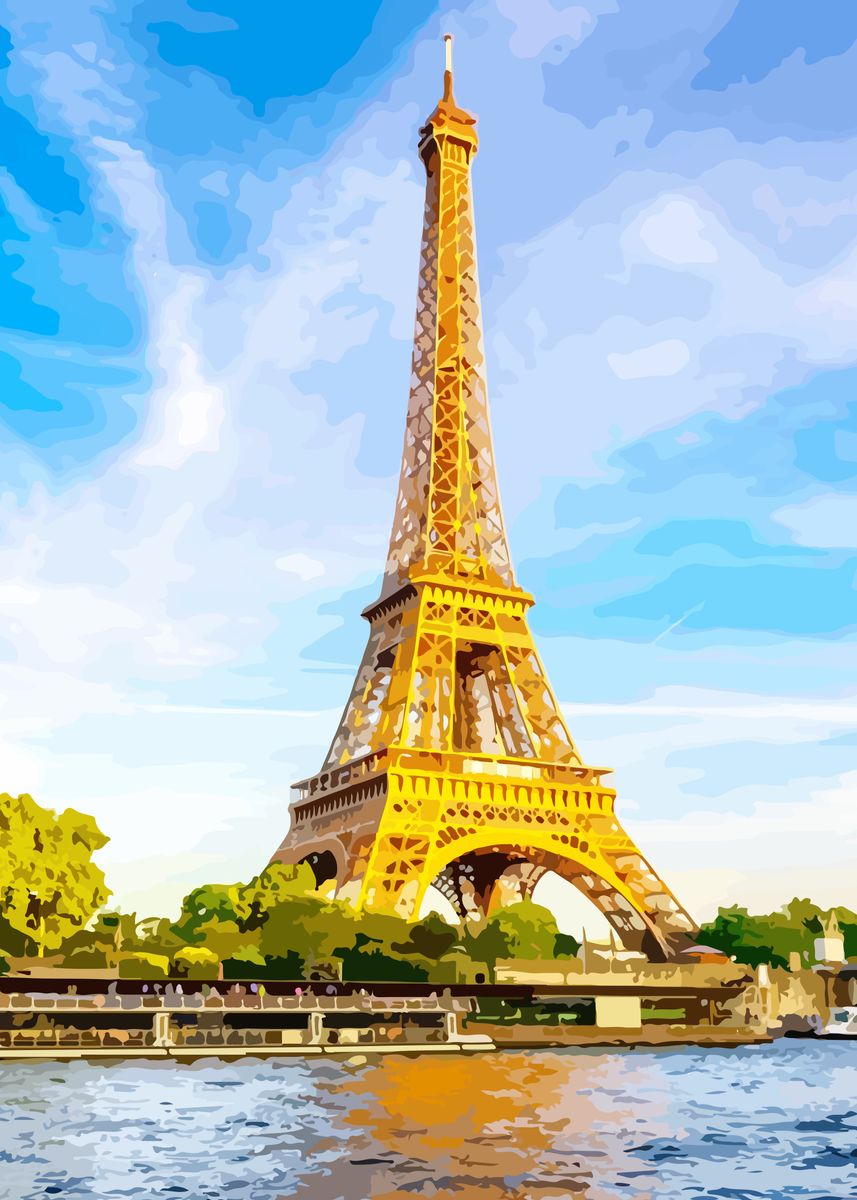'Eiffel Tower paris' Poster by Cipto Andrianto | Displate