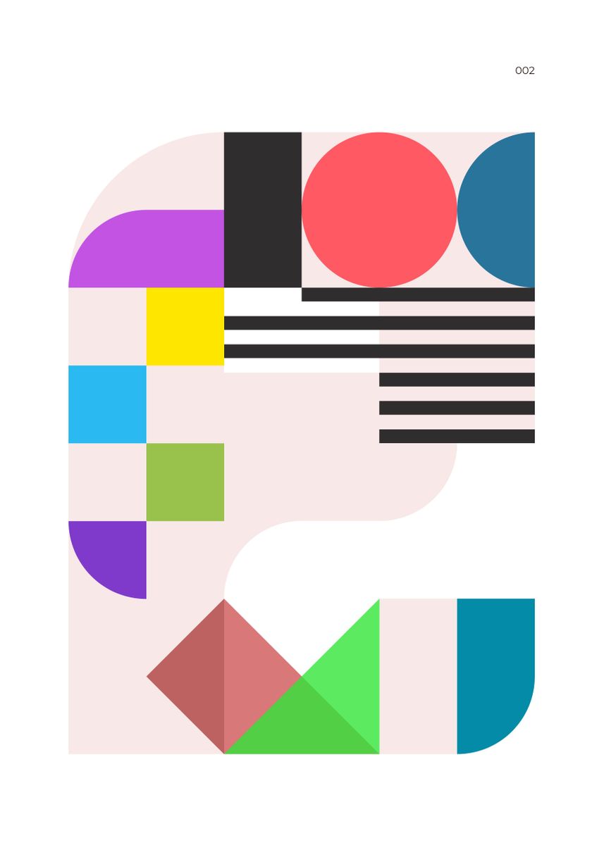 '002' Poster, picture, metal print, paint by Adam Maggs | Displate