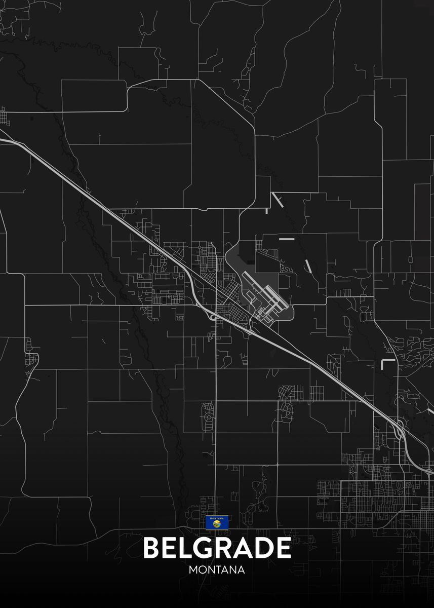 'Belgrade MT' Poster, picture, metal print, paint by IMR Designs | Displate