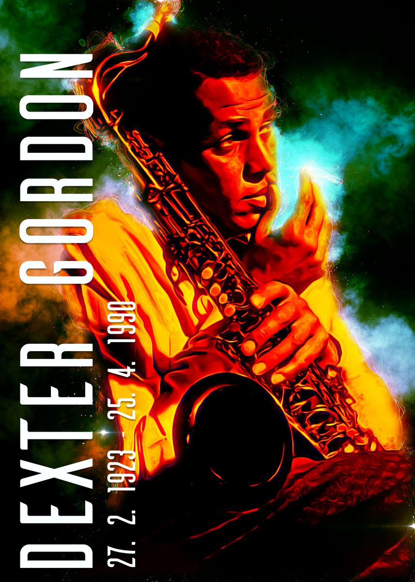'Dexter Gordon' Poster, picture, metal print, paint by Petra ...