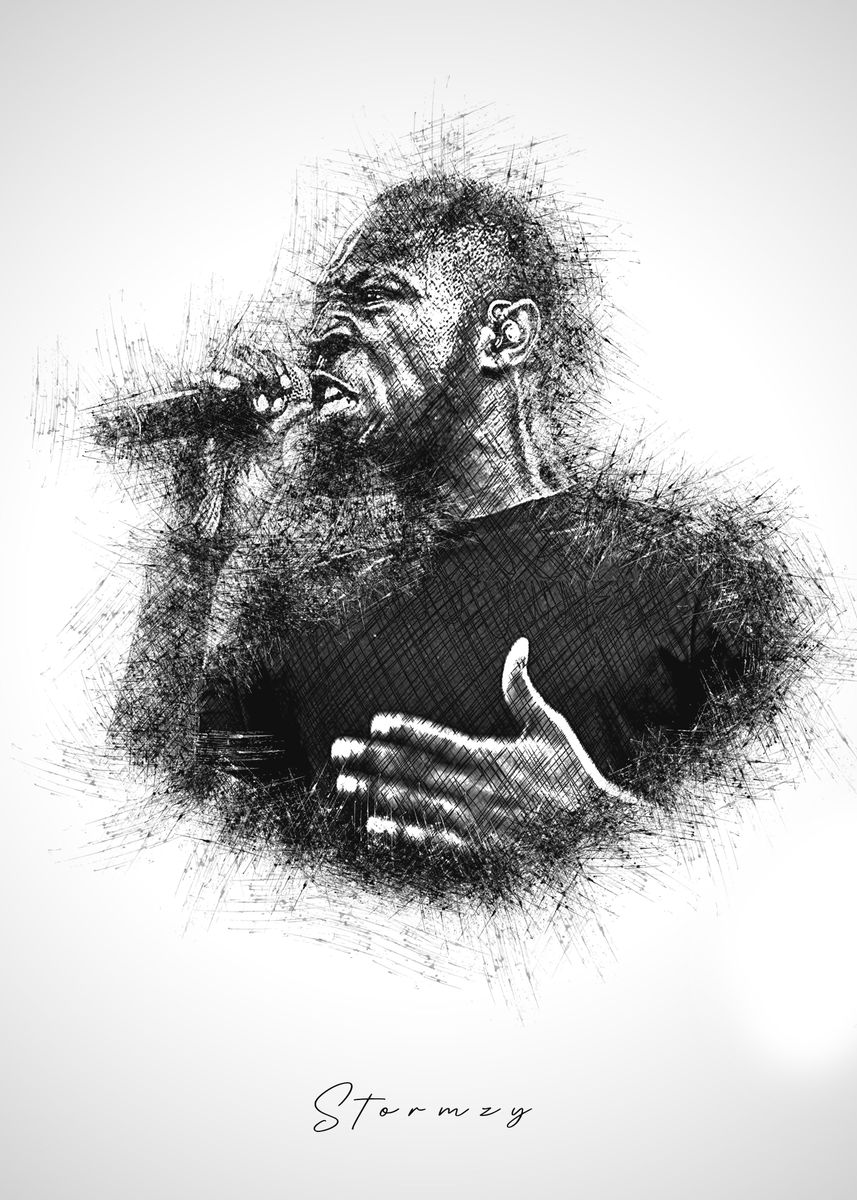 'Stormzy' Poster, picture, metal print, paint by Clay Williams | Displate