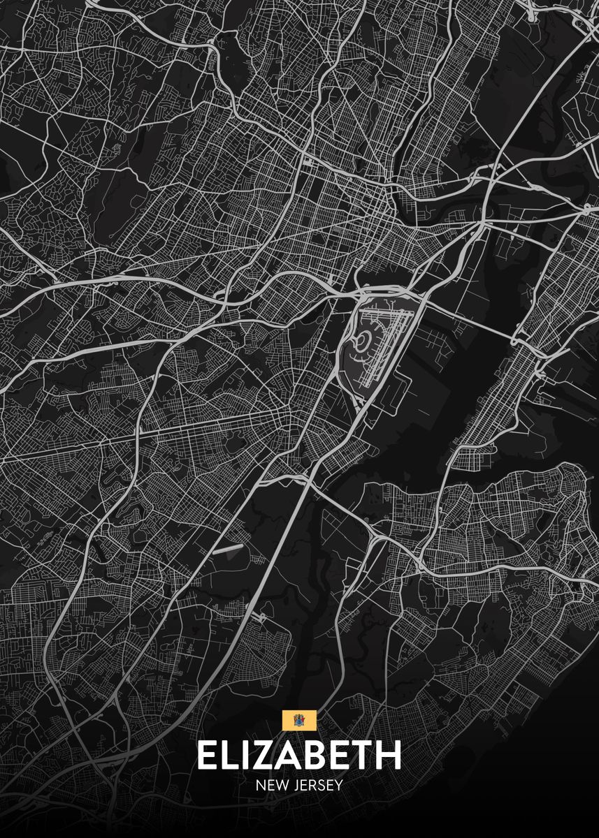 'Elizabeth NJ' Poster, picture, metal print, paint by IMR Designs ...