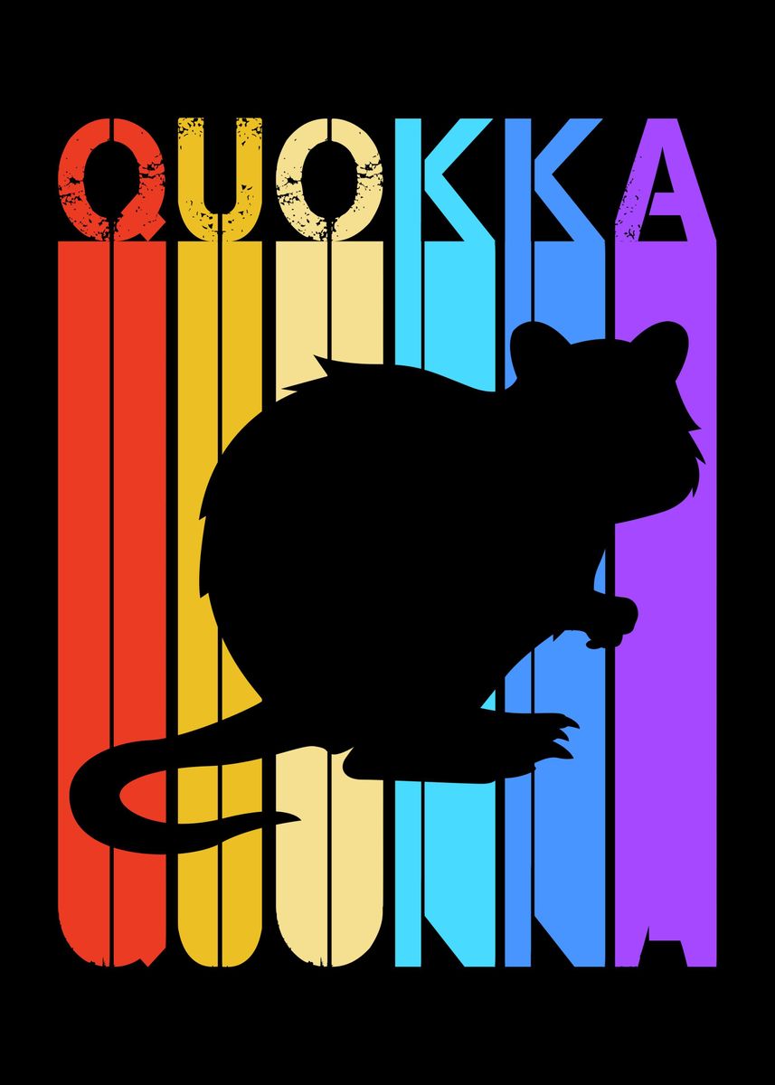 'Colorful Quokka' Poster by FunnyGifts | Displate