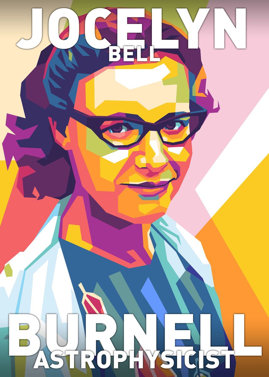 'Jocelyn Bell Burnell' Poster, picture, metal print, paint by Shecience ...