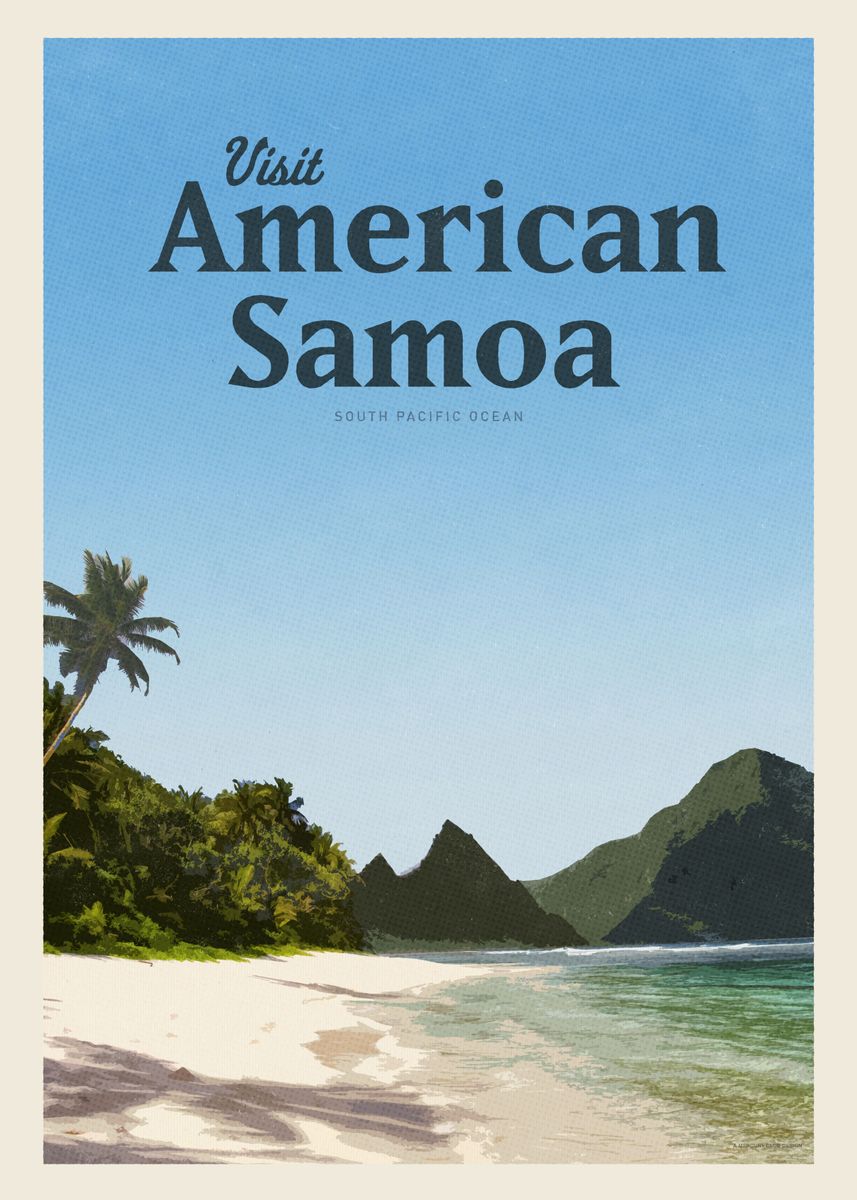 'Visit American Samoa' Poster, picture, metal print, paint by Mercury ...