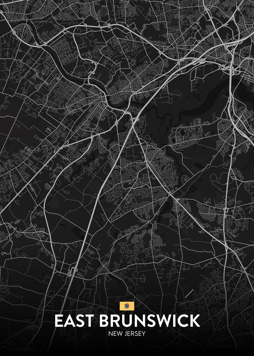 'East Brunswick NJ' Poster, picture, metal print, paint by IMR Designs ...