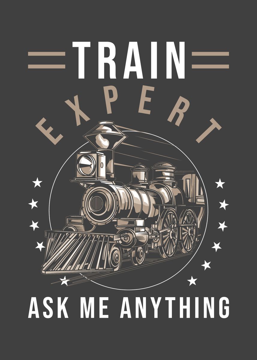 'Train Railway Gift' Poster, picture, metal print, paint by schmugo ...