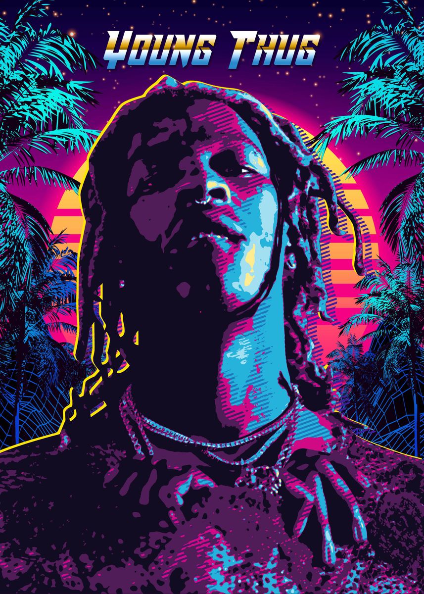 'young thug' Poster, picture, metal print, paint by Bestselling Music ...