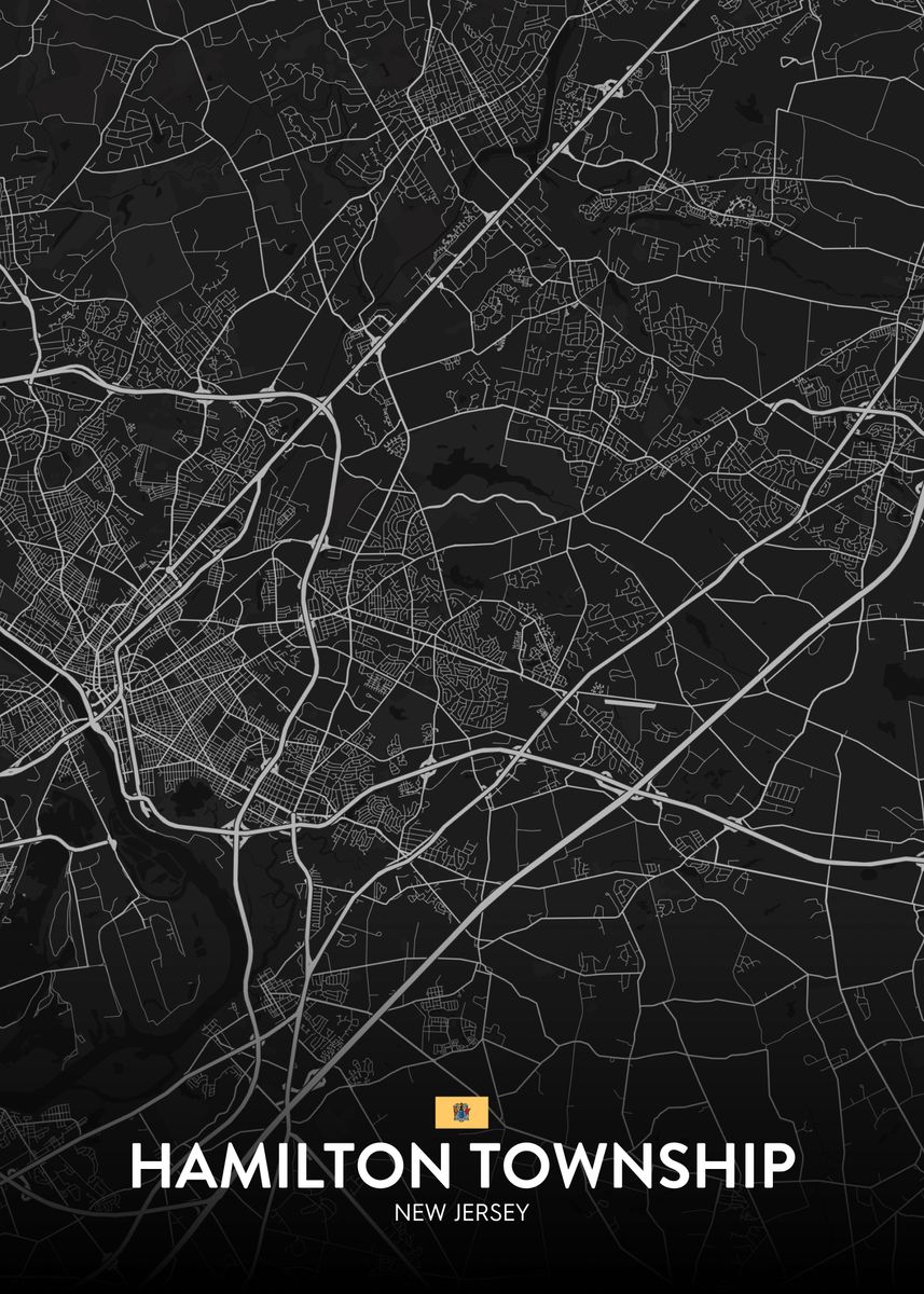 'Hamilton Township NJ' Poster, picture, metal print, paint by IMR ...