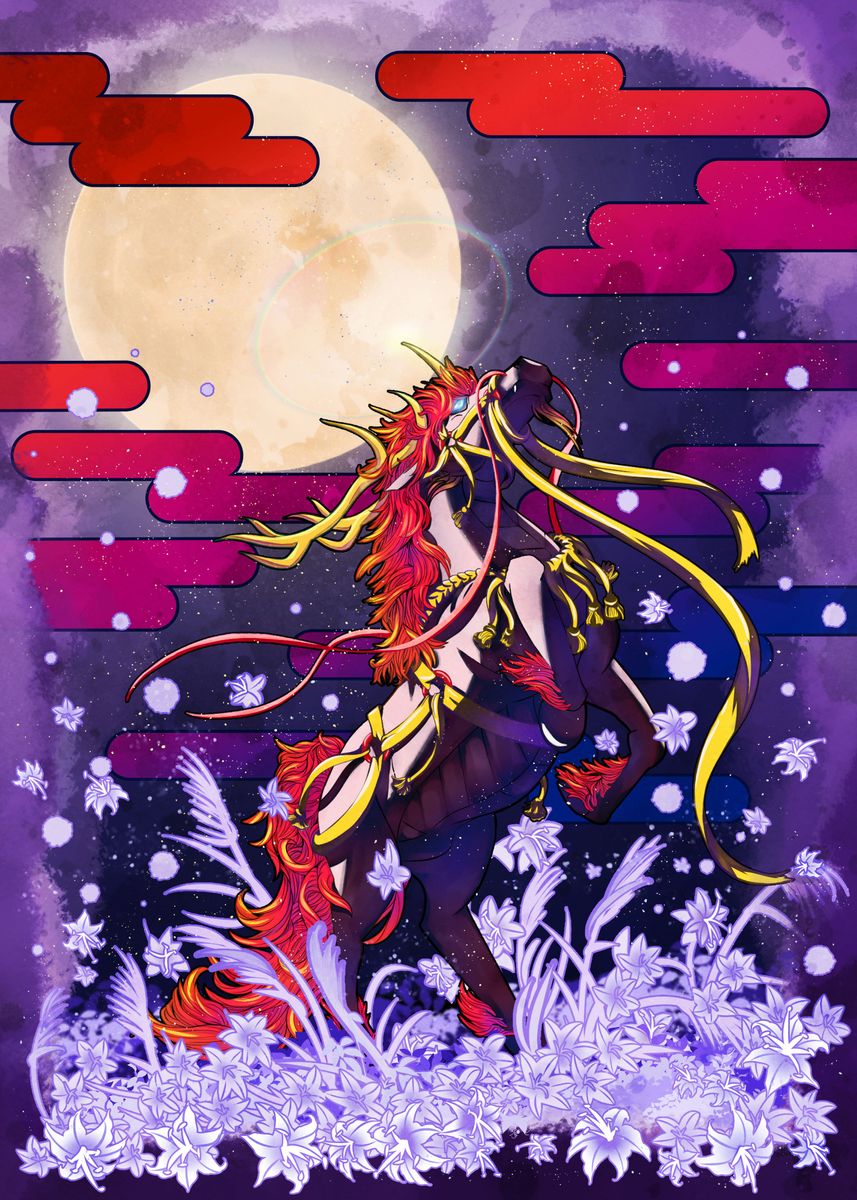 'Kirin dark' Poster, picture, metal print, paint by ReiYArt | Displate