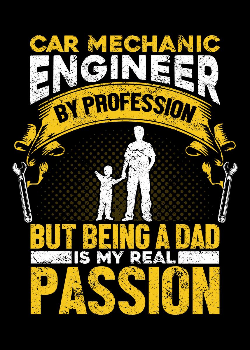 'Car Diesel Mechanic' Poster, picture, metal print, paint by ...