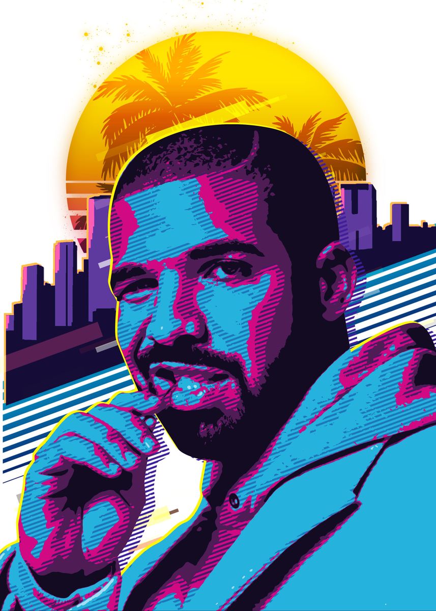 'Drake rapper' Poster, picture, metal print, paint by Most Popular Cult ...