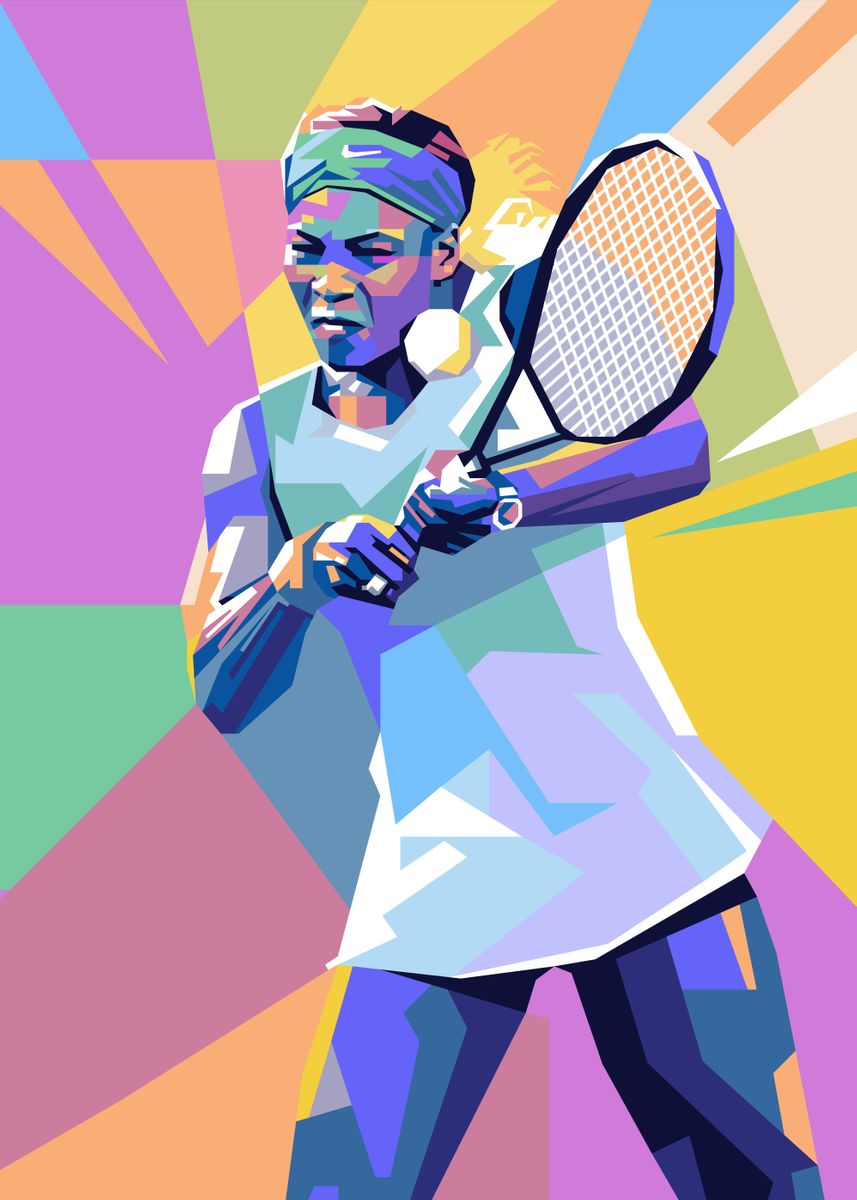 'Serena Williams Pro Tennis' Poster, picture, metal print, paint by ...