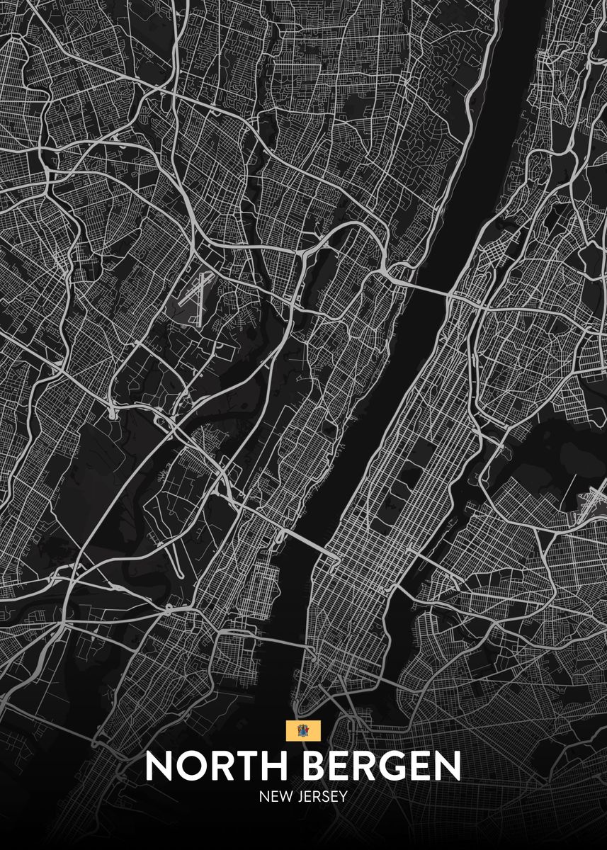 'North Bergen NJ' Poster by IMR Designs | Displate
