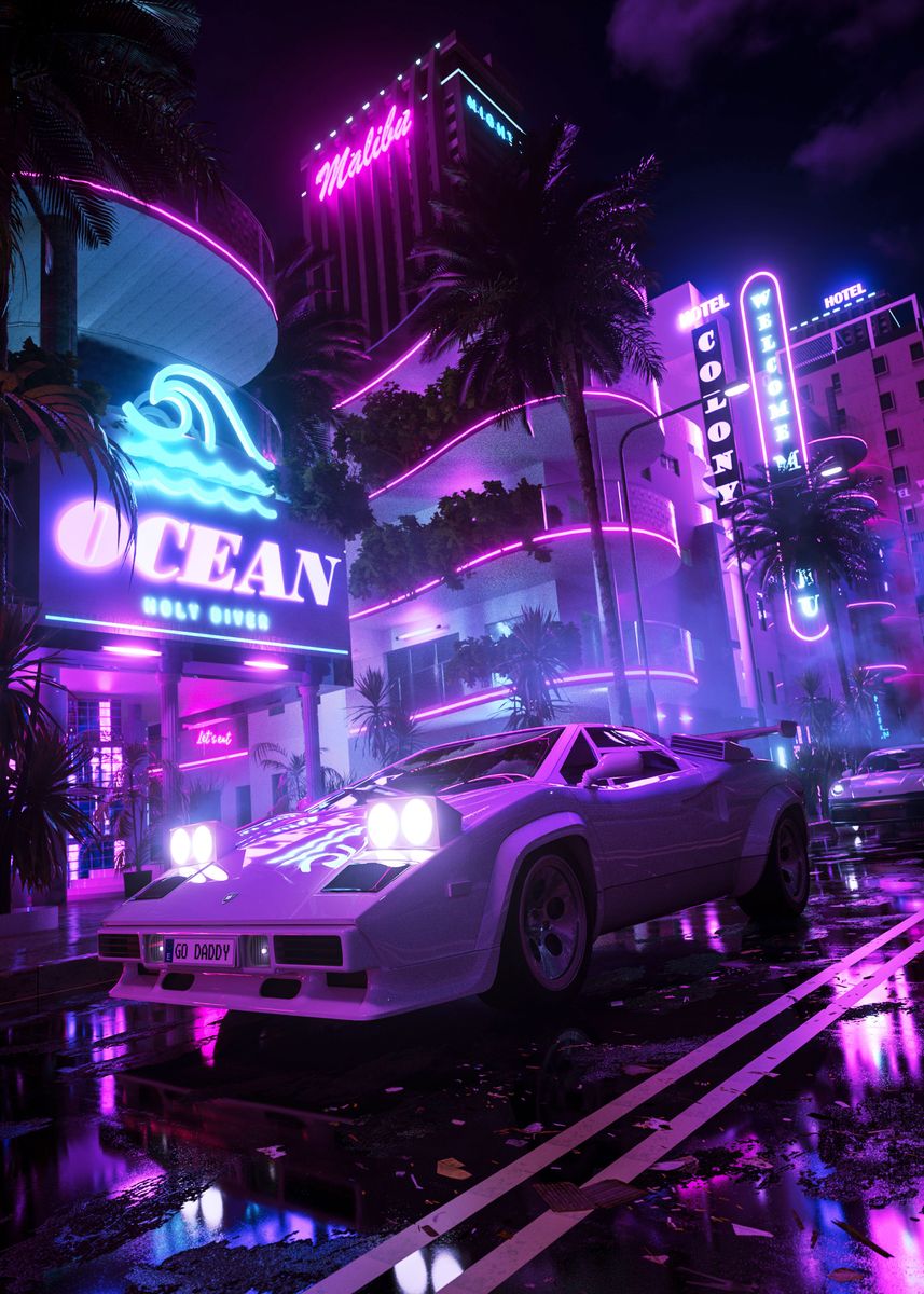 'Welcome to Malibu' Poster, picture, metal print, paint by Skiegraphic ...