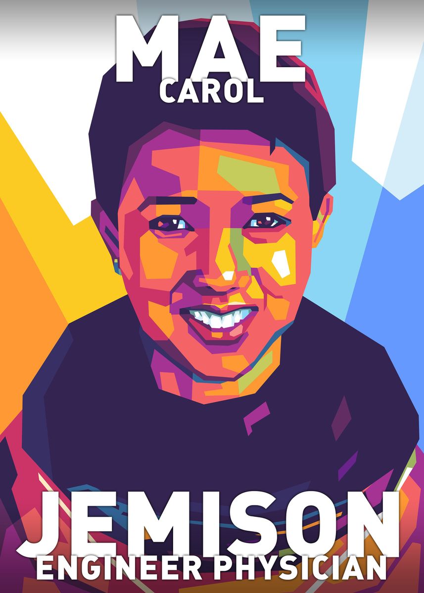 'Mae Carol Jemison' Poster, picture, metal print, paint by Shecience ...