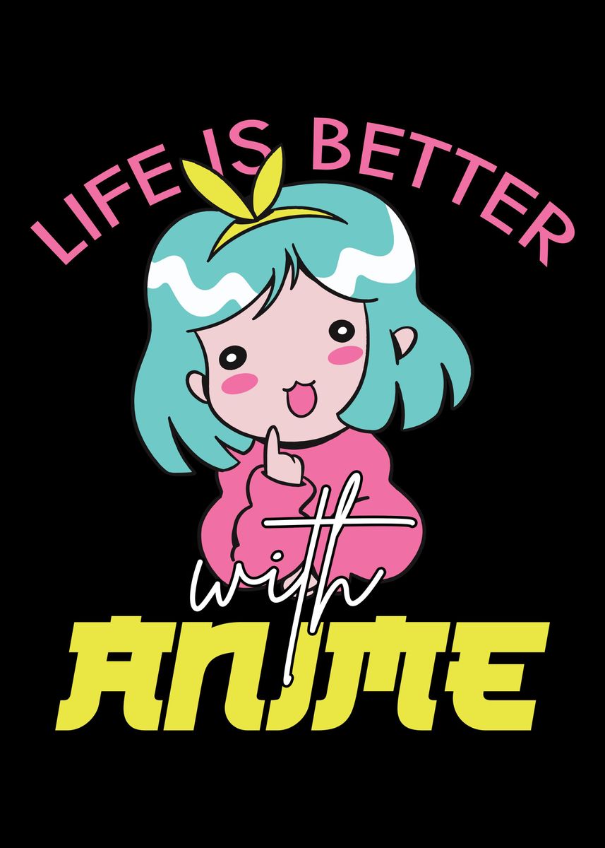 'Funny Anime Fun Lovers' Poster, picture, metal print, paint by ...