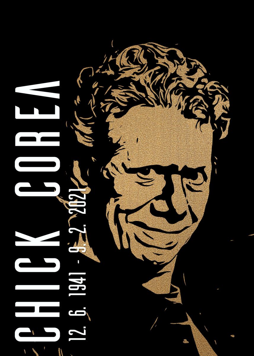 'Chick Corea' Poster, picture, metal print, paint by Petra Rommelfanger ...