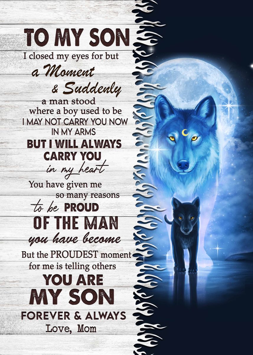 'To my son' Poster, picture, metal print, paint by BANANA STUDIO | Displate