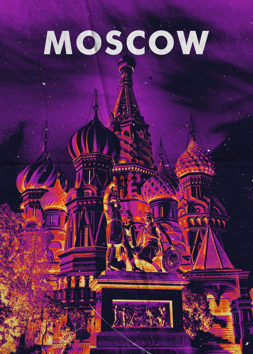 'Moscow' Poster, picture, metal print, paint by lilPENtacle | Displate