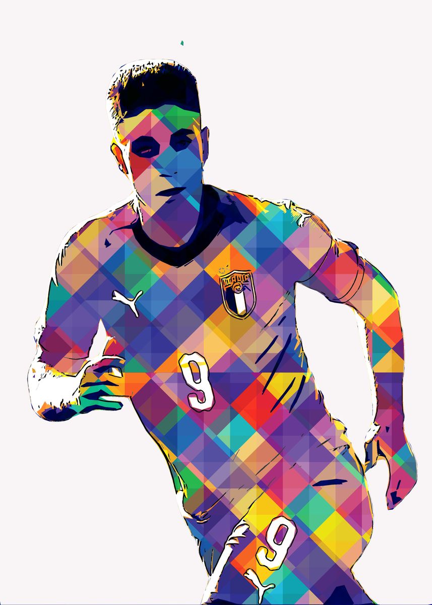 'Giacomo Raspadori' Poster, picture, metal print, paint by HildaWarren ...