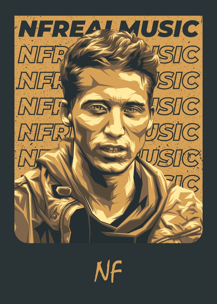 'NF Rapper Hip Hop Music' Poster, picture, metal print, paint by Lucky ...