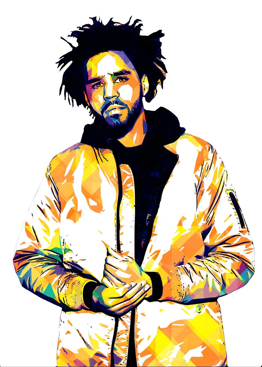 'J Cole ' Poster, picture, metal print, paint by Dee Wii | Displate