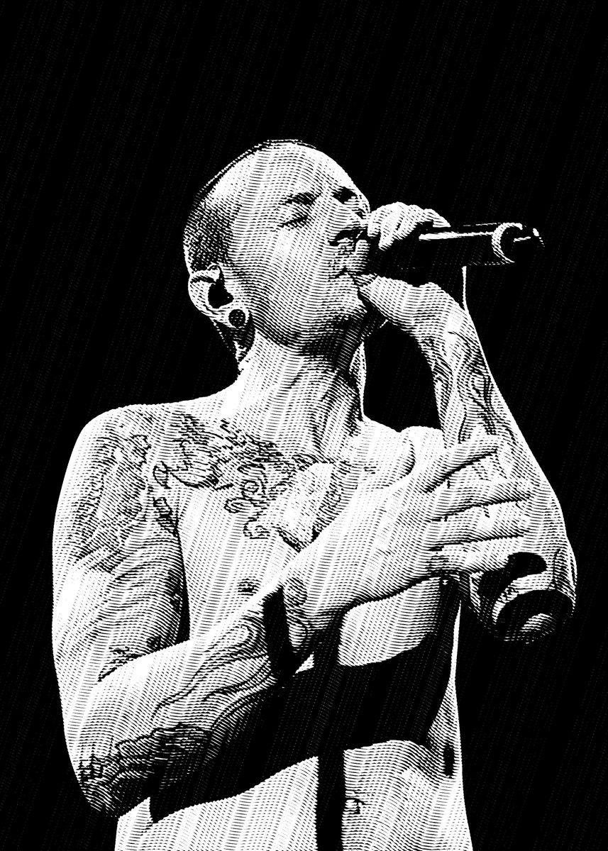 'Chester Bennington ' Poster, picture, metal print, paint by San ...