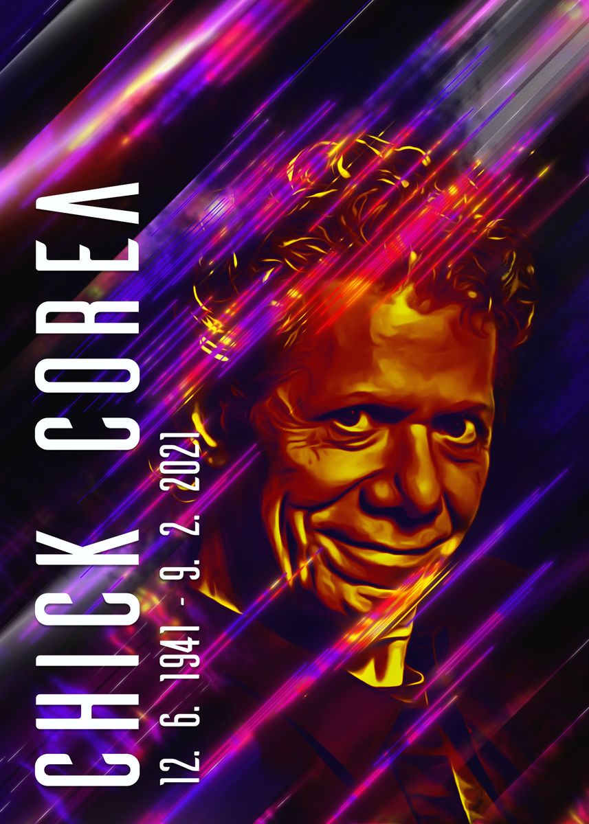 'Chick Corea' Poster, picture, metal print, paint by Petra Rommelfanger ...