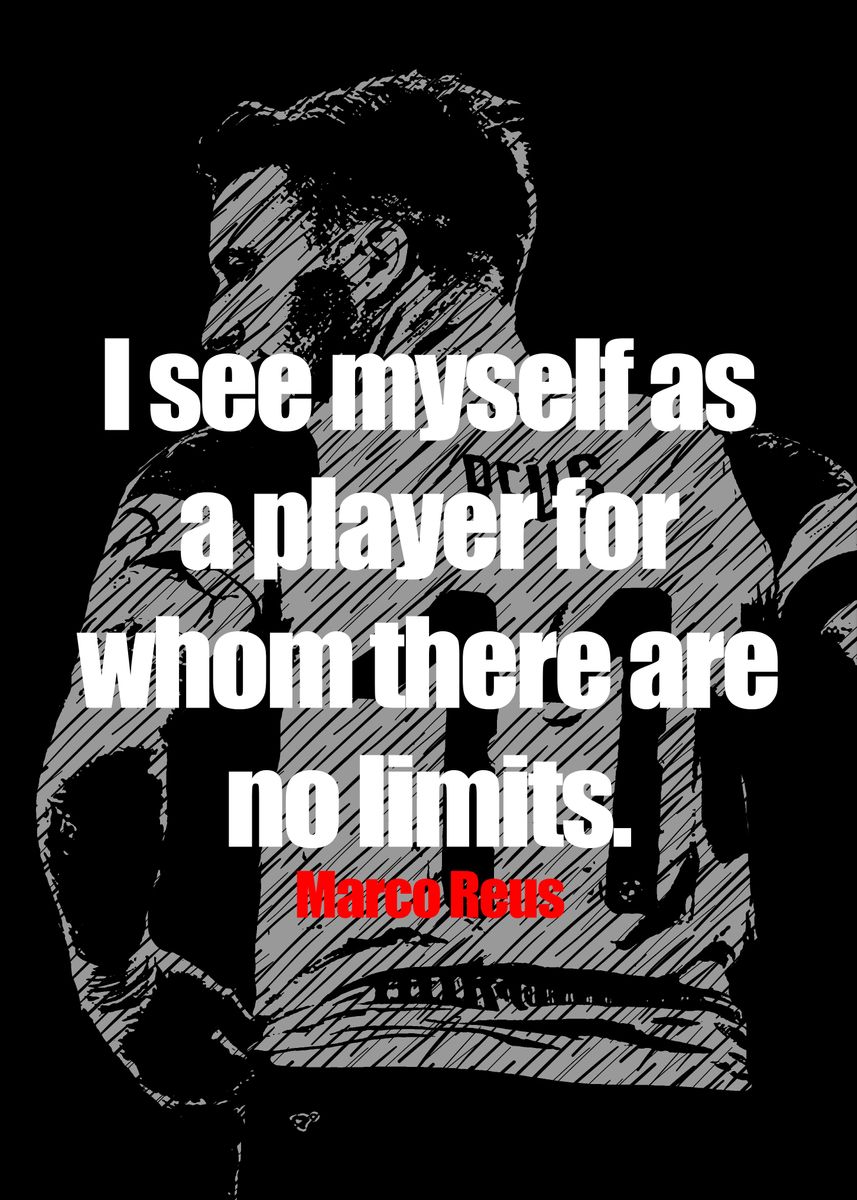 'Marco Reus Quotes' Poster, picture, metal print, paint by Faqih Art ...