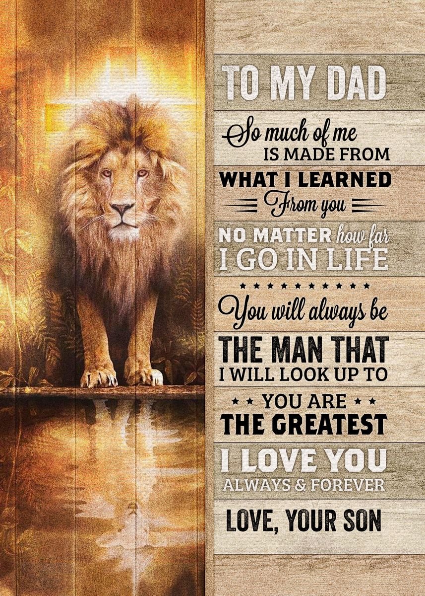 'To my Dad' Poster, picture, metal print, paint by BANANA STUDIO | Displate