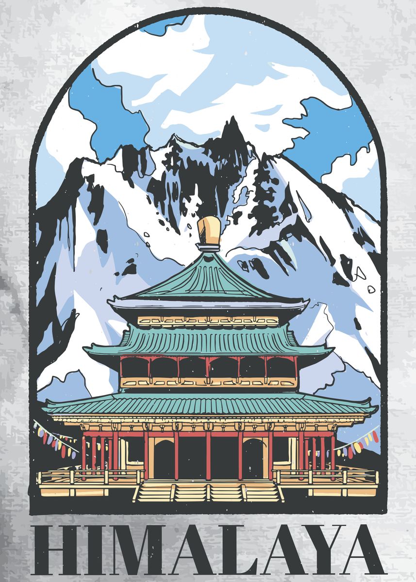 'Himalaya Painting' Poster, picture, metal print, paint by StonerPlates ...