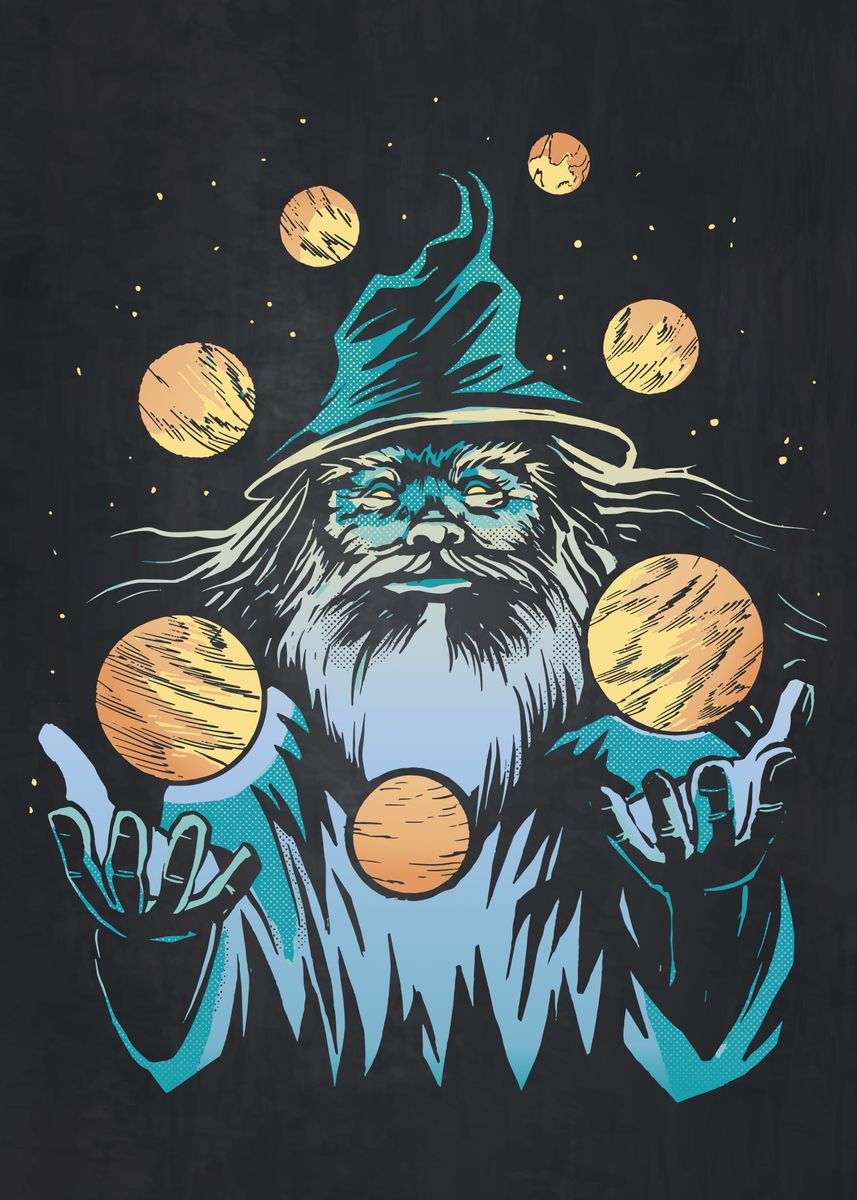 'Wizard Juggler' Poster, picture, metal print, paint by StonerPlates ...