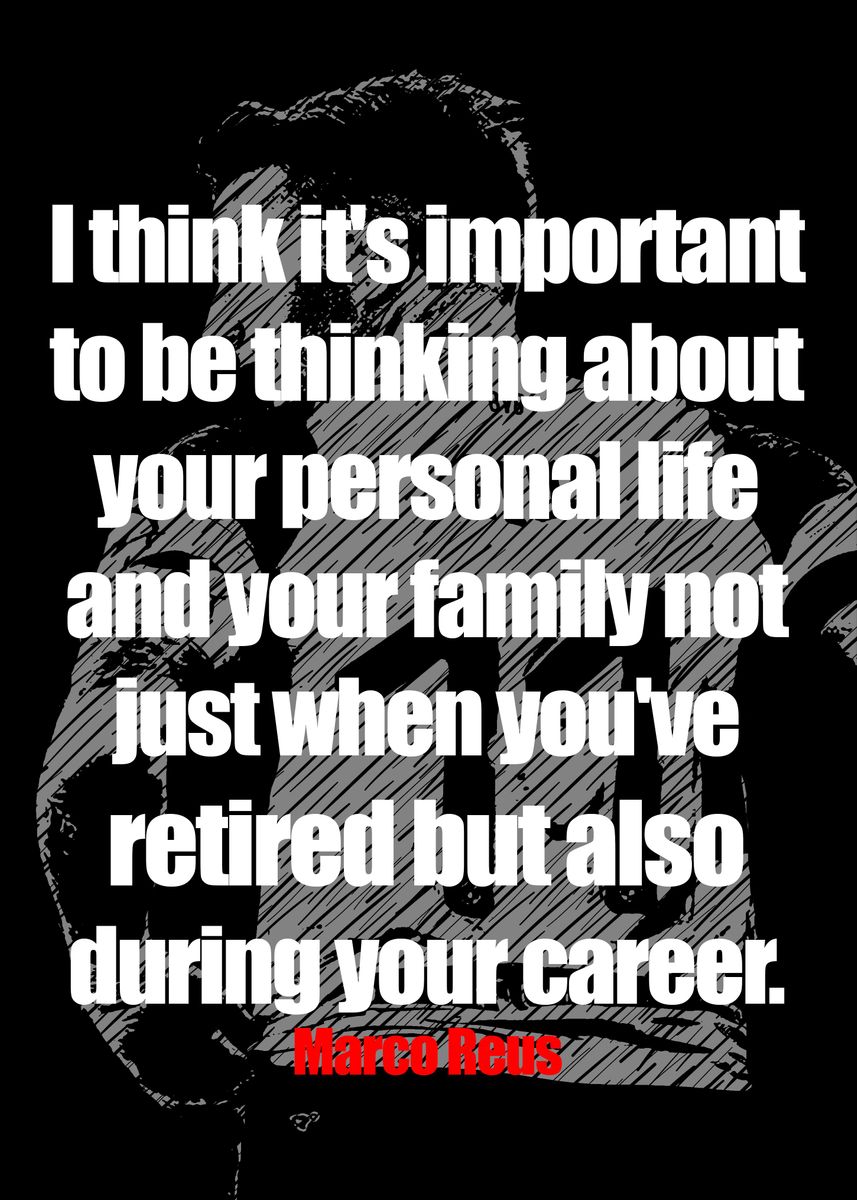 'Marco Reus Quotes' Poster, picture, metal print, paint by Faqih Art ...