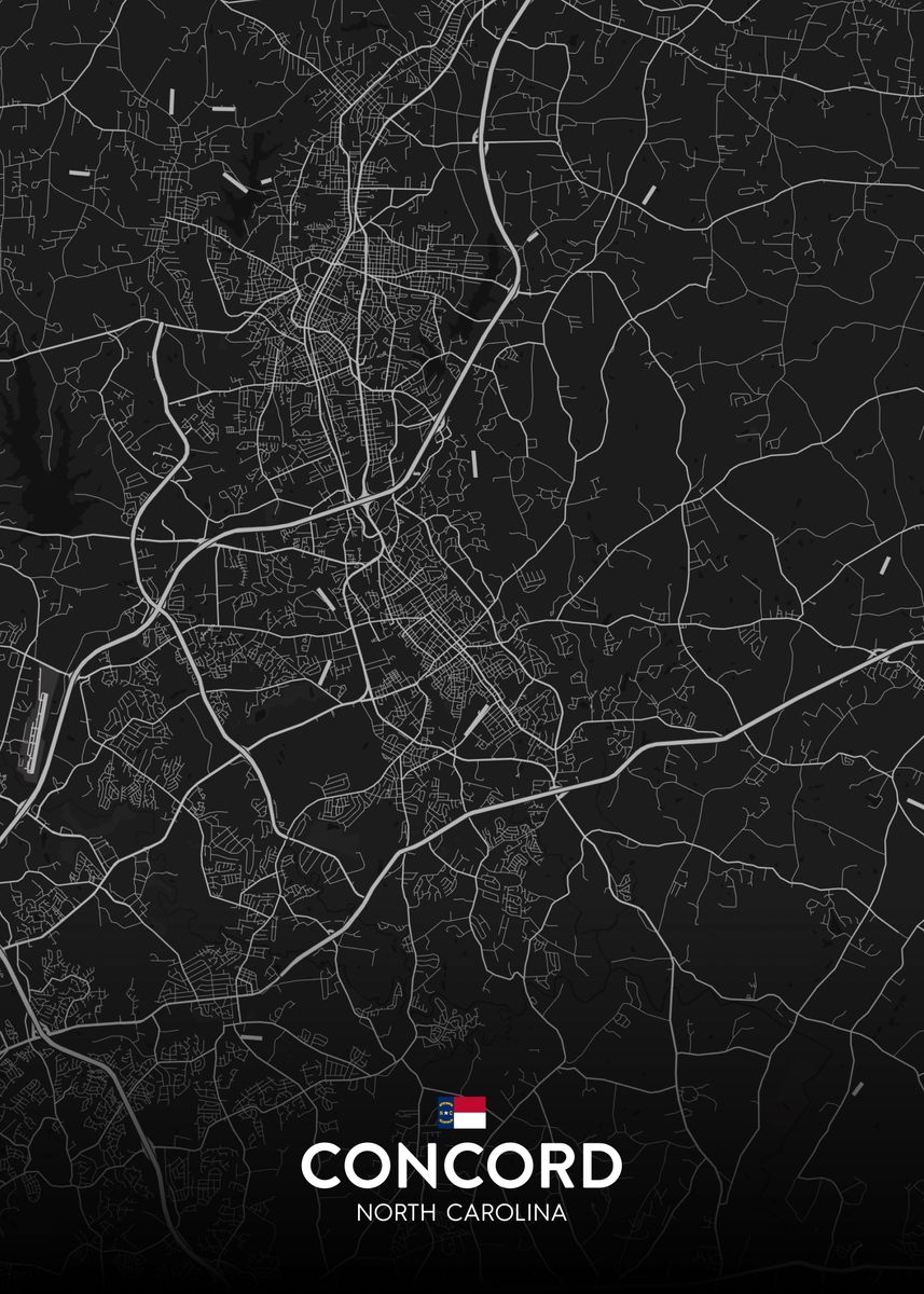 'Concord NC' Poster by IMR Designs | Displate