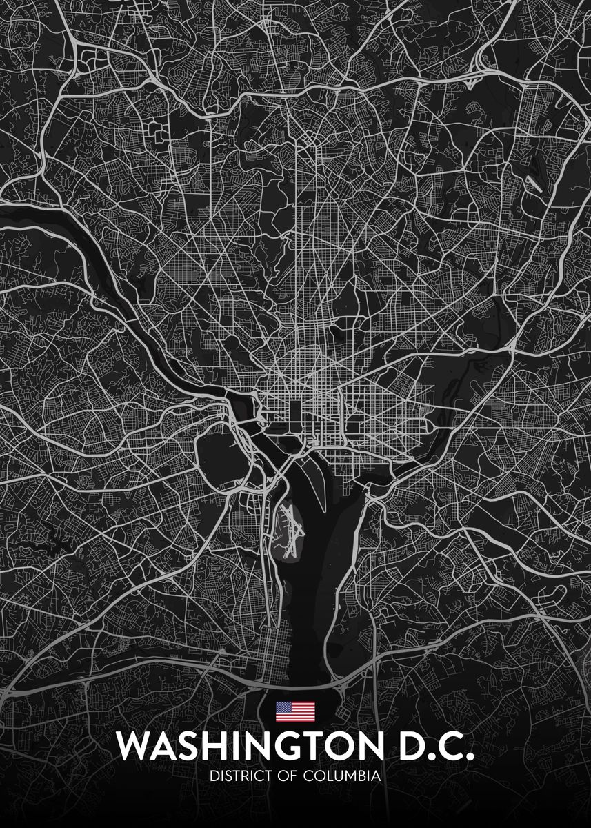 'Washington DC' Poster, picture, metal print, paint by IMR Designs ...