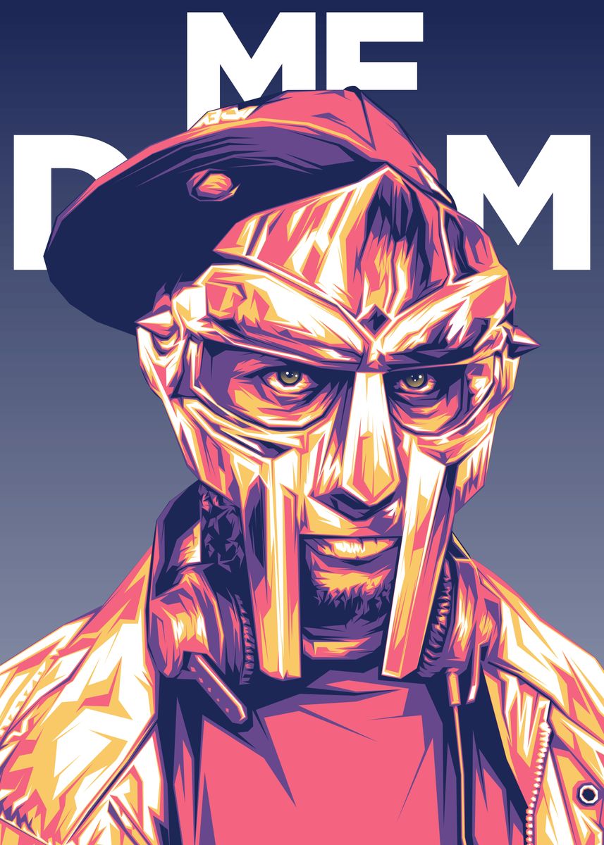'MF Doom Music Rapper' Poster, picture, metal print, paint by Lucky ...