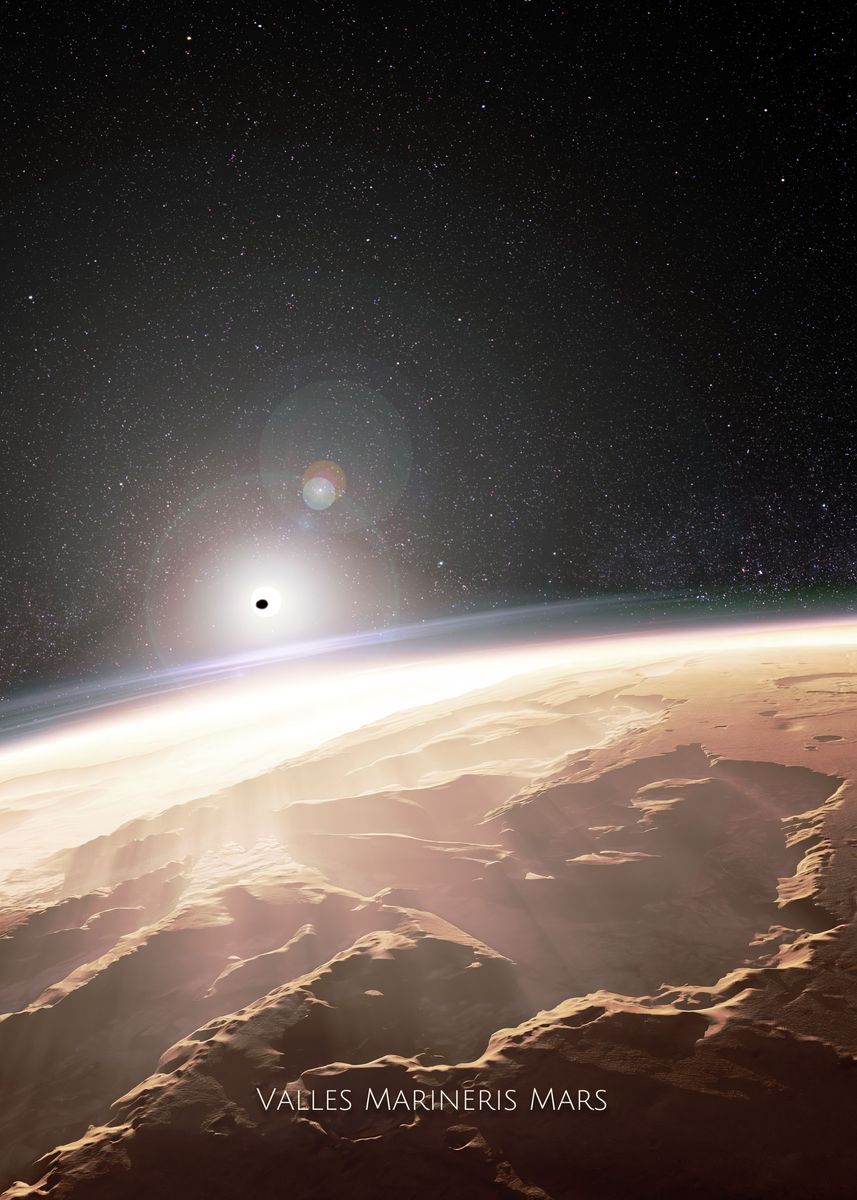 'Valles Marineris of Mars' Poster, picture, metal print, paint by ...