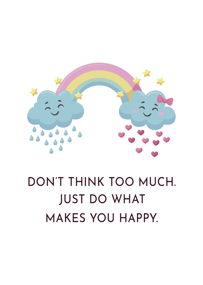 'Happy' Poster, picture, metal print, paint by Neon Moon | Displate