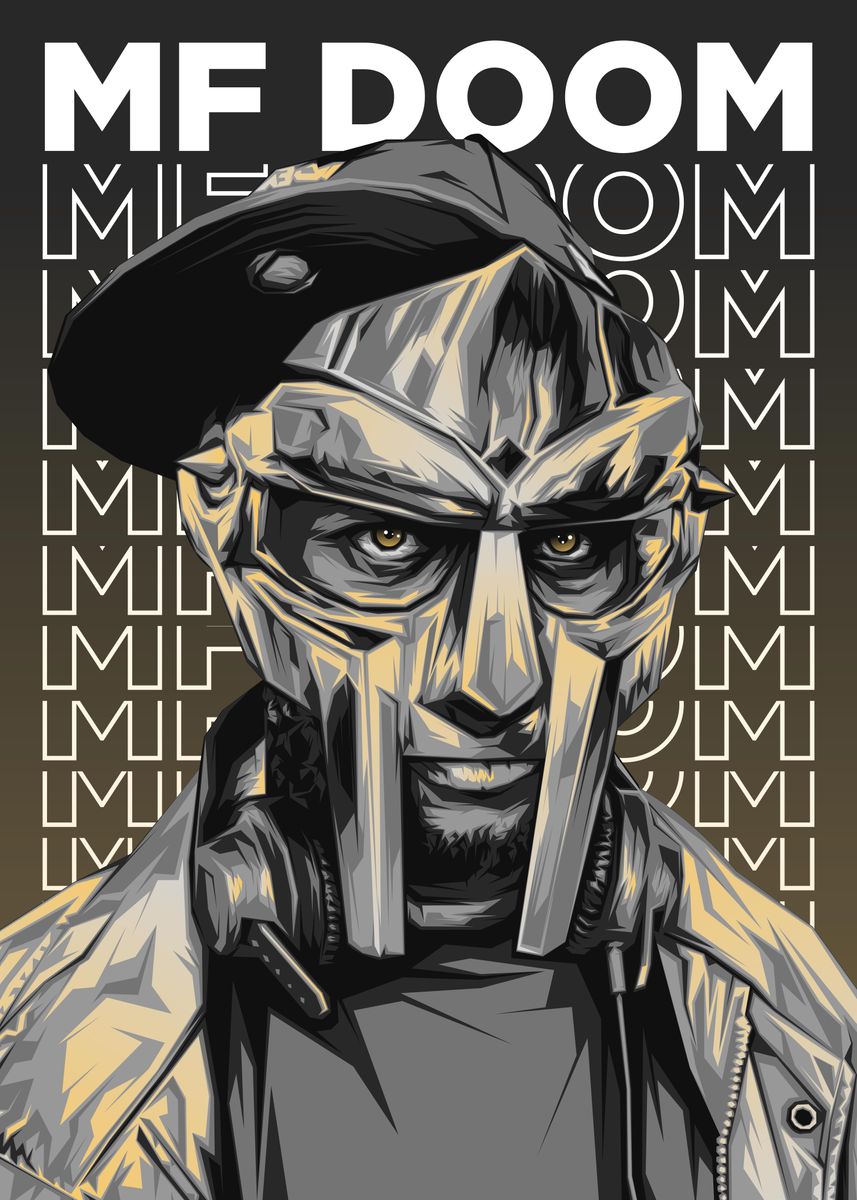 'MF Doom Rapper Hip Hop' Poster, picture, metal print, paint by Lucky ...