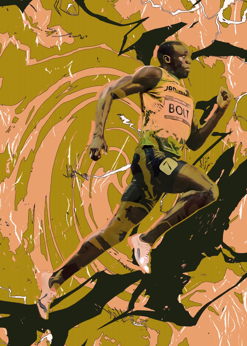 'Usain Bolt' Poster, picture, metal print, paint by Mehai Designs ...