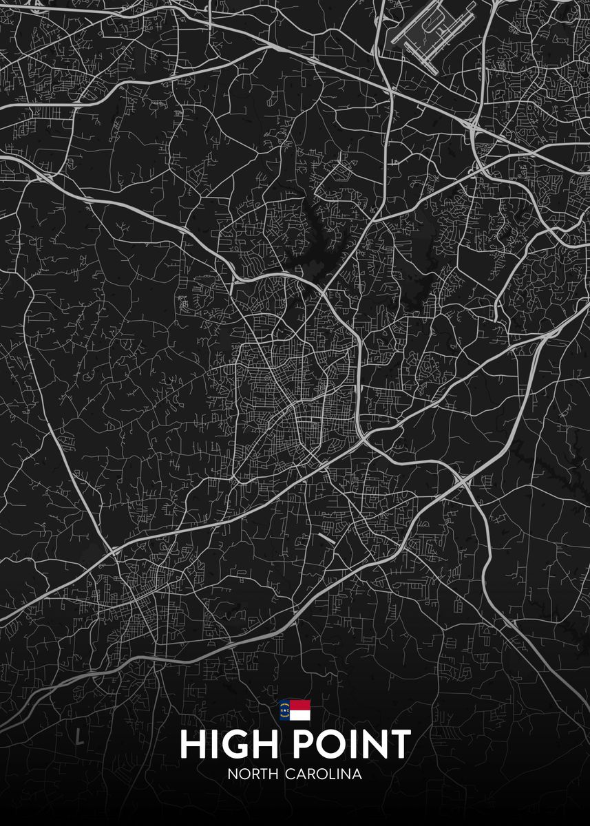 'High Point NC' Poster, picture, metal print, paint by IMR Designs ...