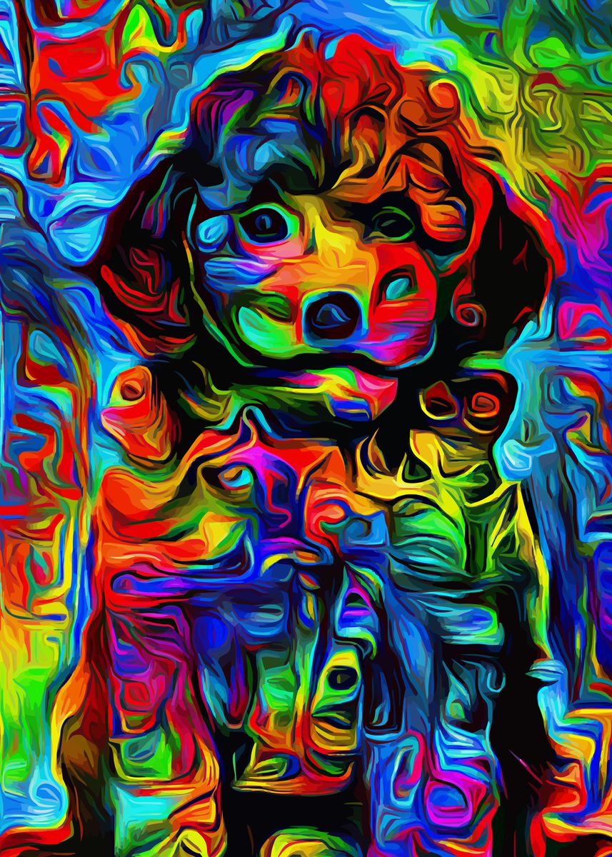 'Toy Poodle 4' Poster, picture, metal print, paint by MasterHead | Displate