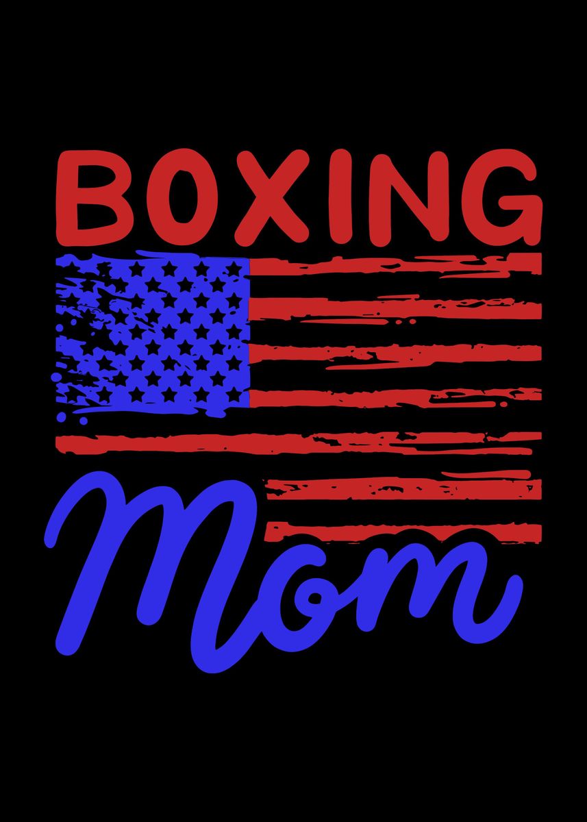 'Boxing Mom Kickboxing' Poster, picture, metal print, paint by ...