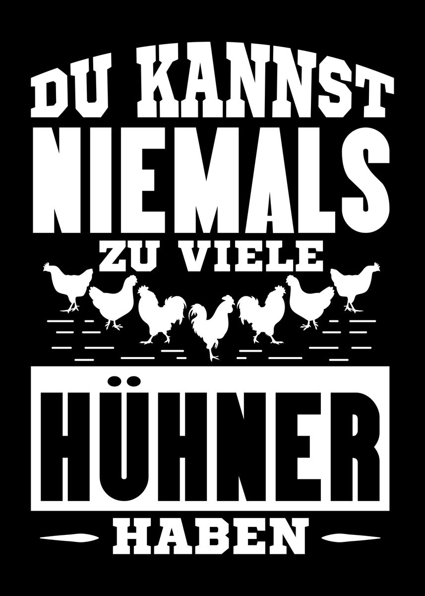 'Chicken Hen German' Poster by Sebastian Wünsche | Displate