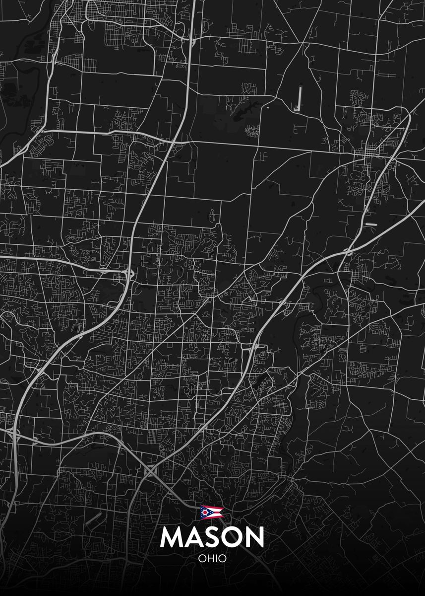 'Mason OH' Poster, picture, metal print, paint by IMR Designs | Displate