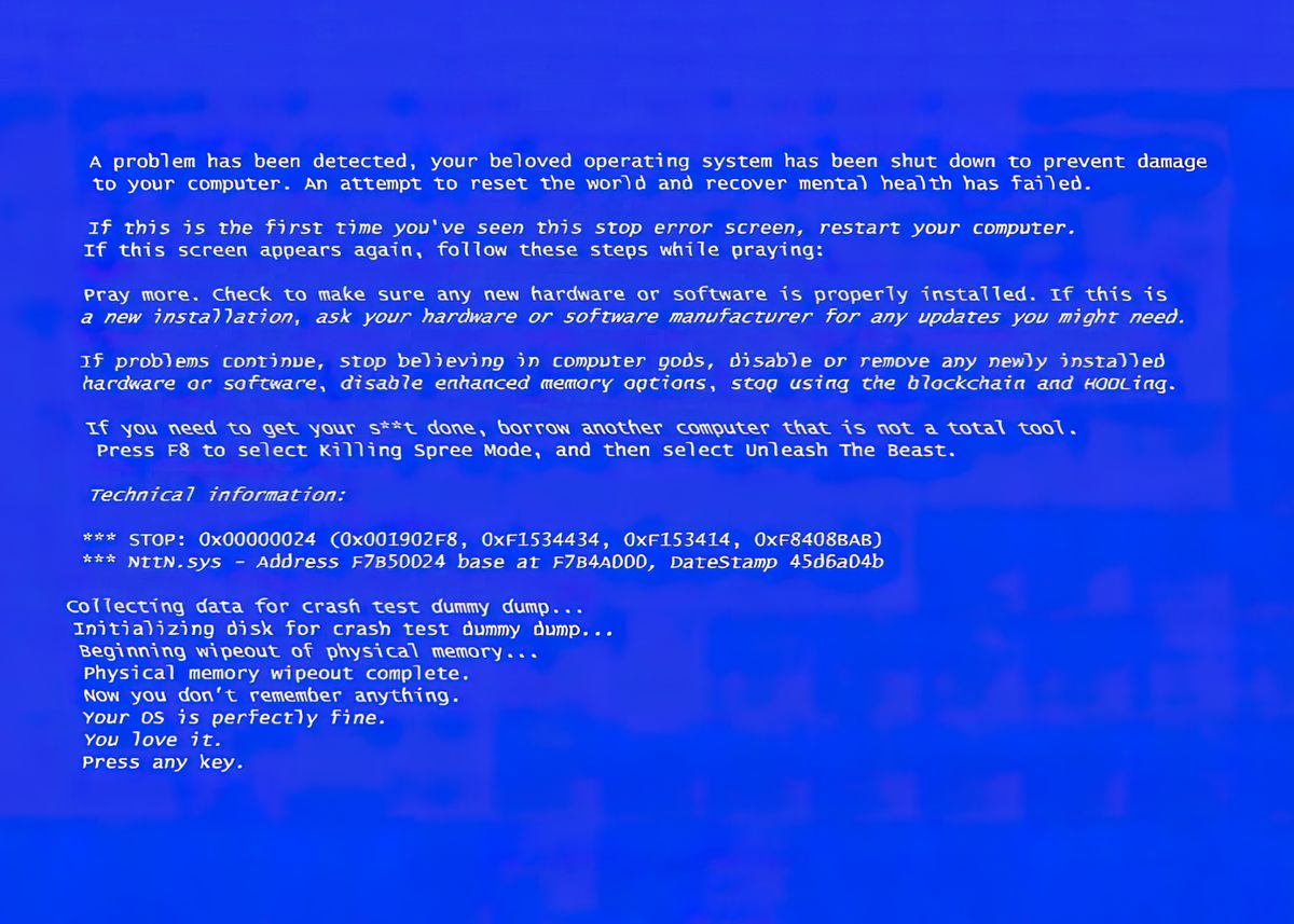 'Moshed BSOD loop' Poster by Gianfranco Grenar | Displate