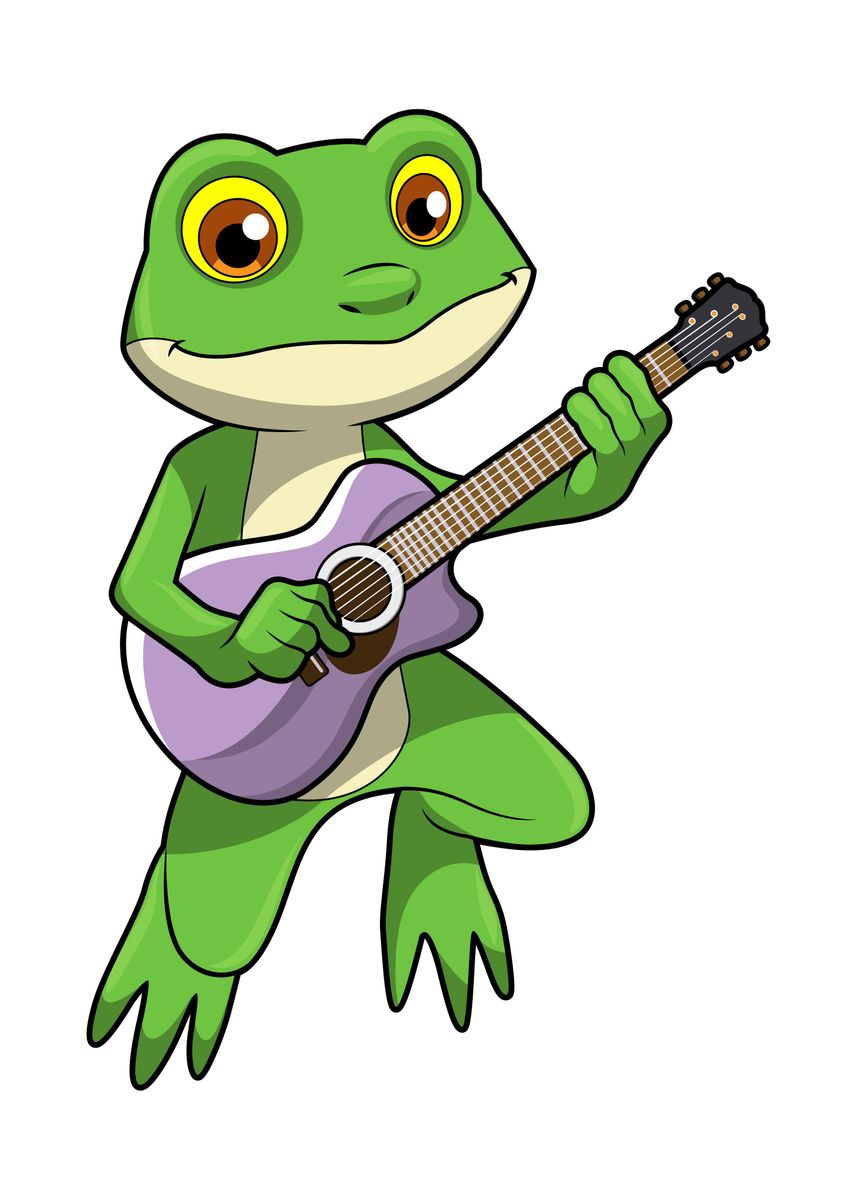 'Frog Music Guitar' Poster, picture, metal print, paint by Markus ...